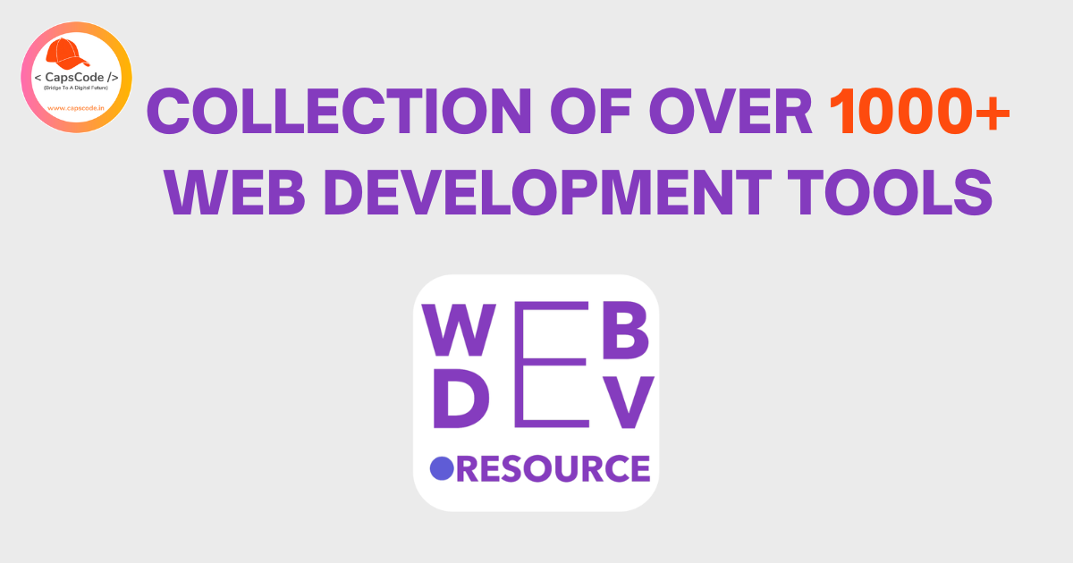 WEB DEV RESOURCE: Your Ultimate Hub for 1000+ Web Deve Tools